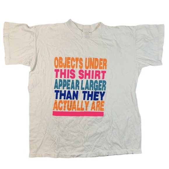 Shirts | Vintage Funny Objects Under This Shirt Appear Larger Single ...
